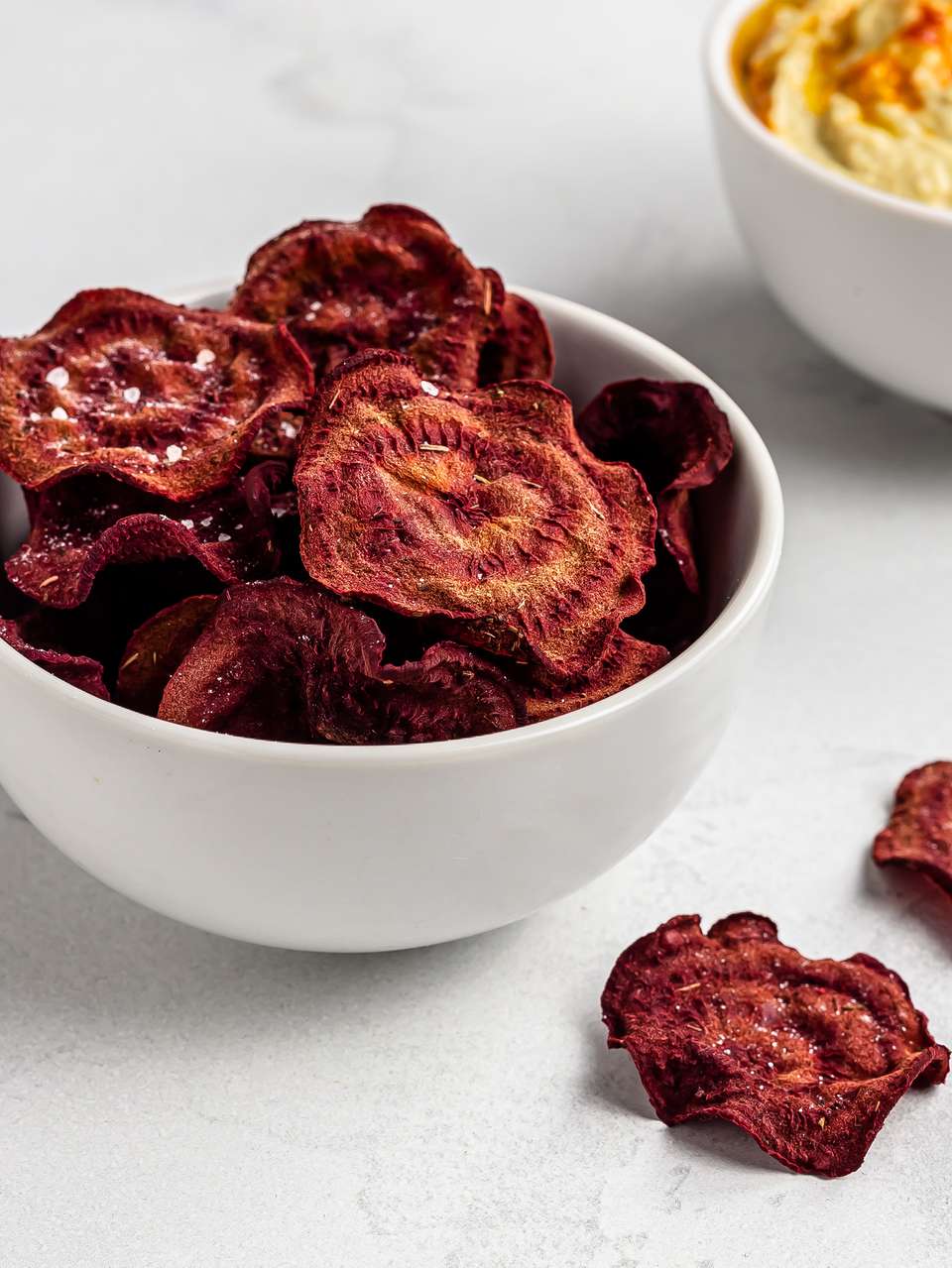 Oven Baked Beetroot Crisps