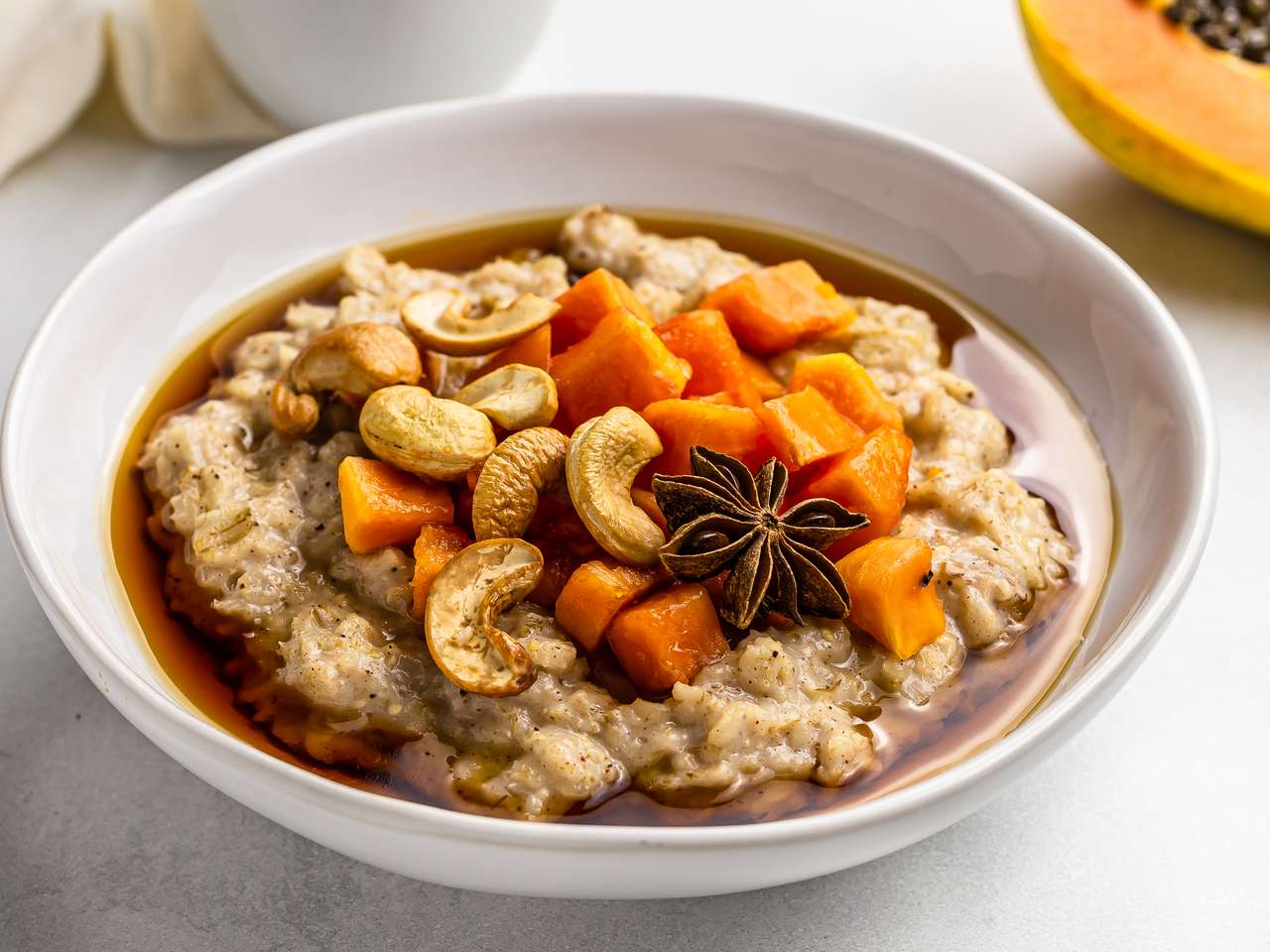 Haitian Oatmeal with Papaya | Foodaciously
