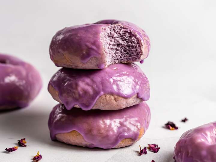 Ube Donuts (Vegan, Oven-Baked) | Foodaciously