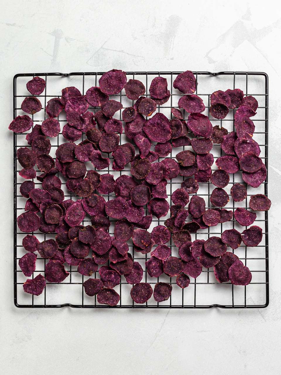 Baked Purple Sweet Potato Chips | Foodaciously