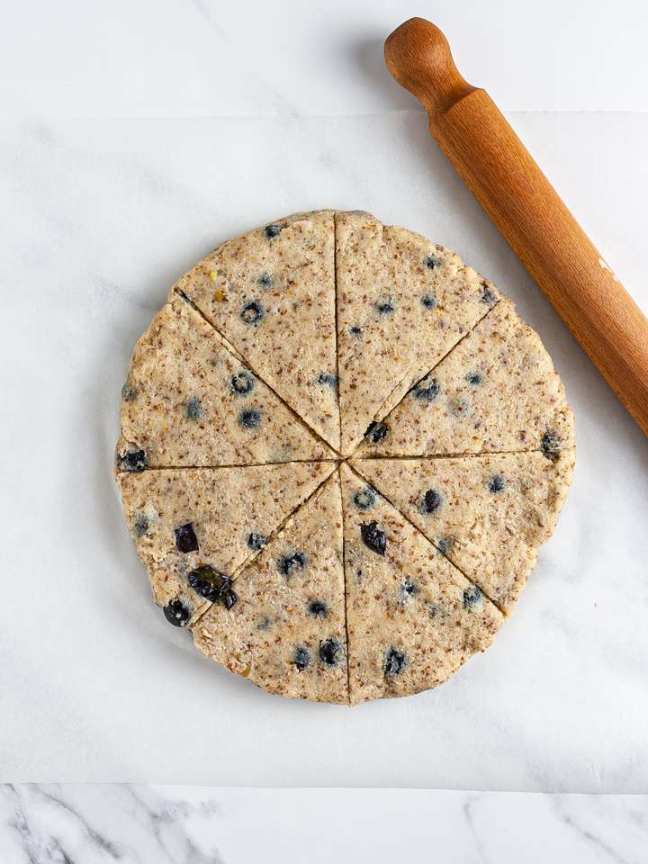 {Vegan, Keto} Blueberry Scones Recipe | Foodaciously