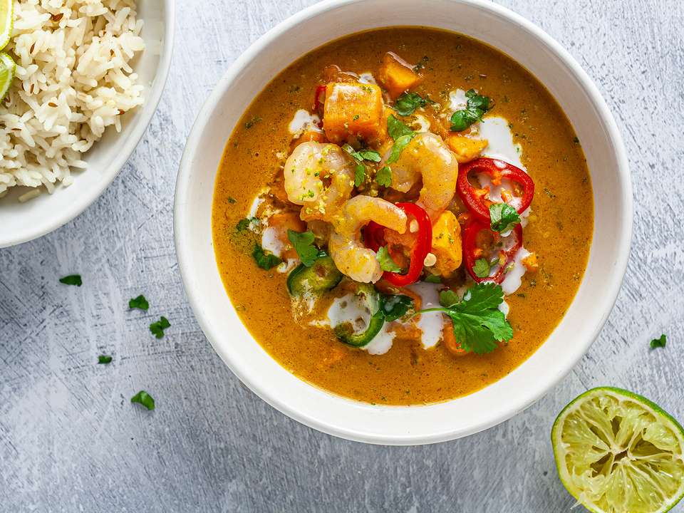 Prawn Sweet Potato Curry Recipe | Foodaciously