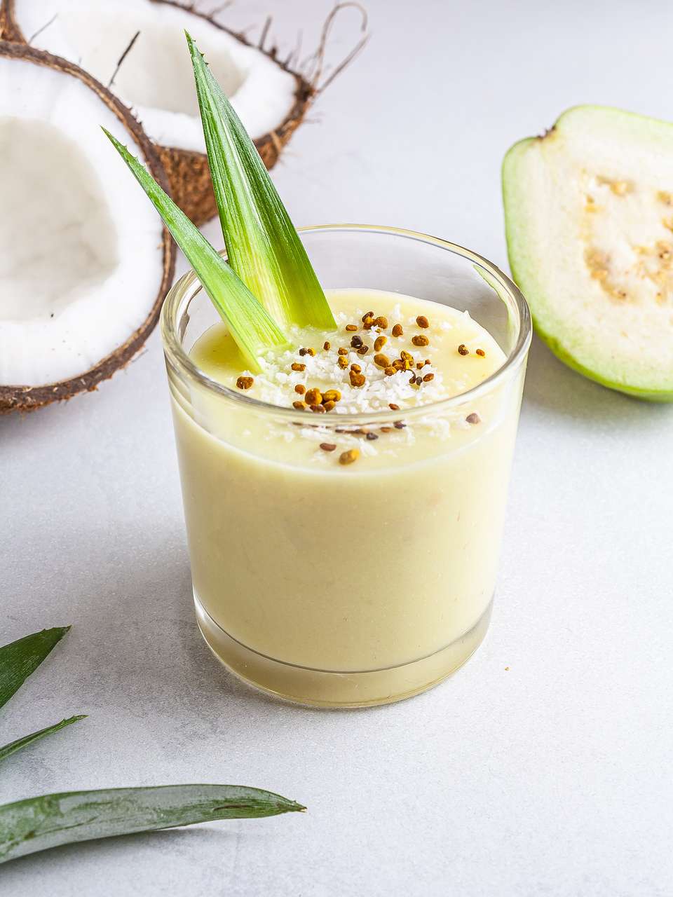 Tropical Guava Mango Smoothie Recipe | Foodaciously