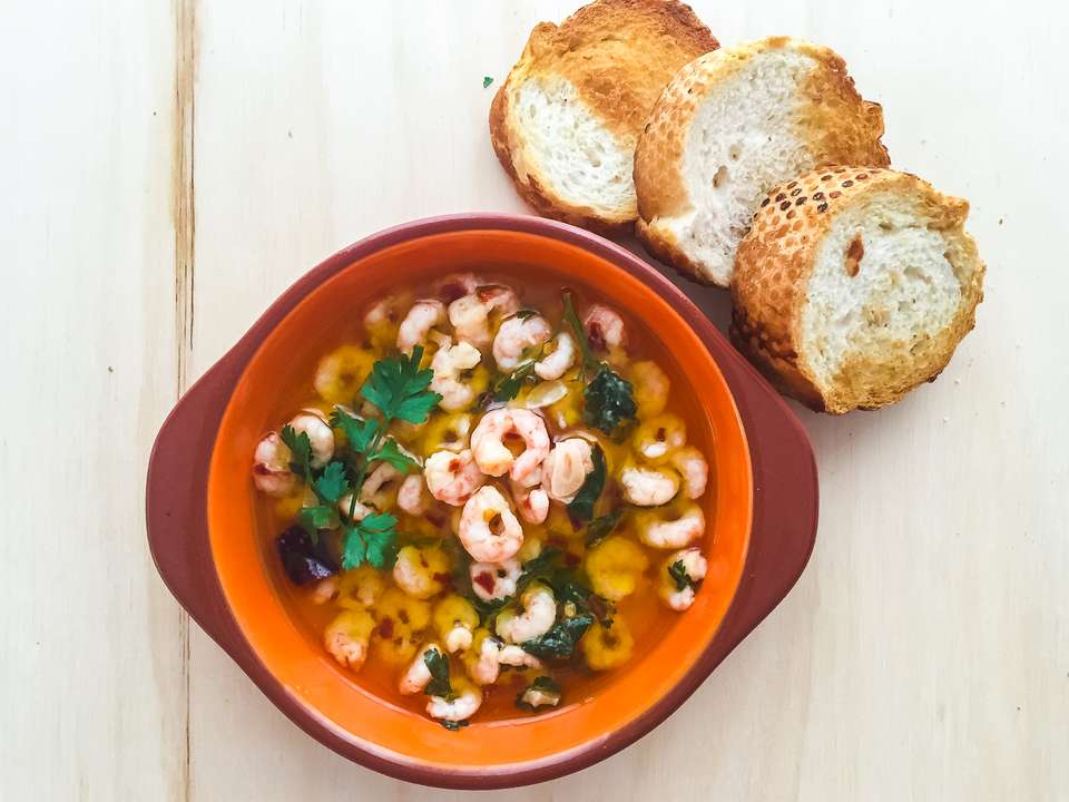 Classic Spanish Prawns with Garlic in Olive Oil | Foodaciously