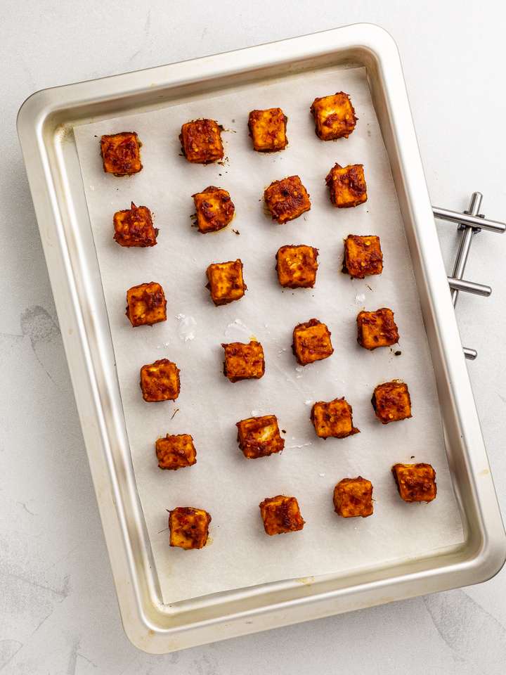 Baked Firecracker Tofu Bites | Foodaciously