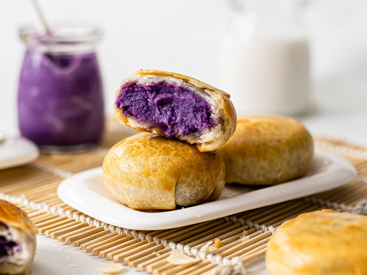 Ube Hopia Cakes (Filipino Purple Yam Pastries) | Foodaciously