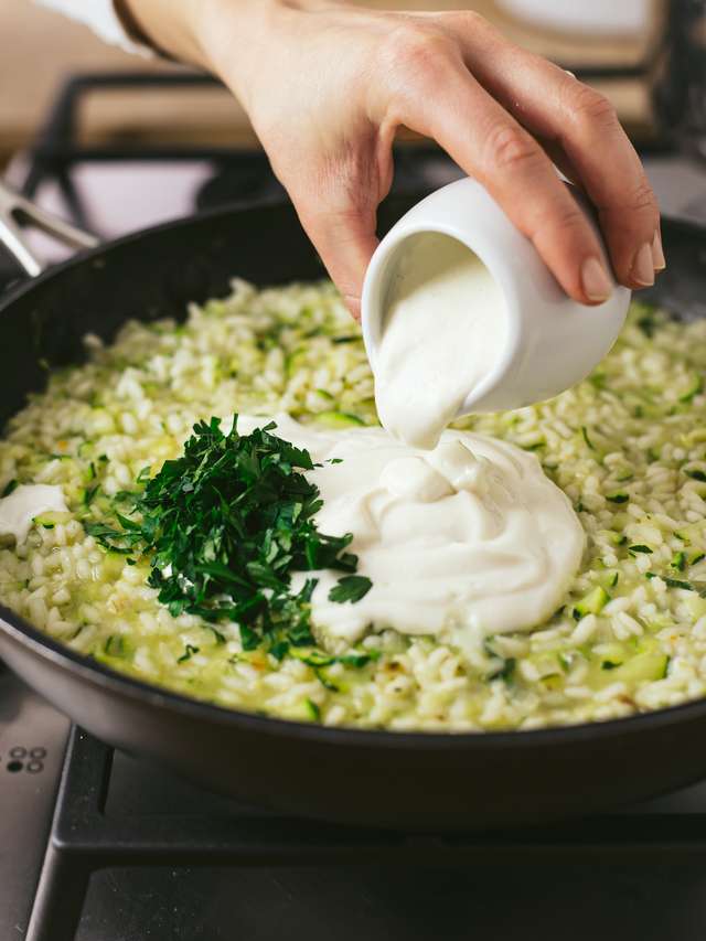 Creamy Courgette Risotto Recipe | Foodaciously