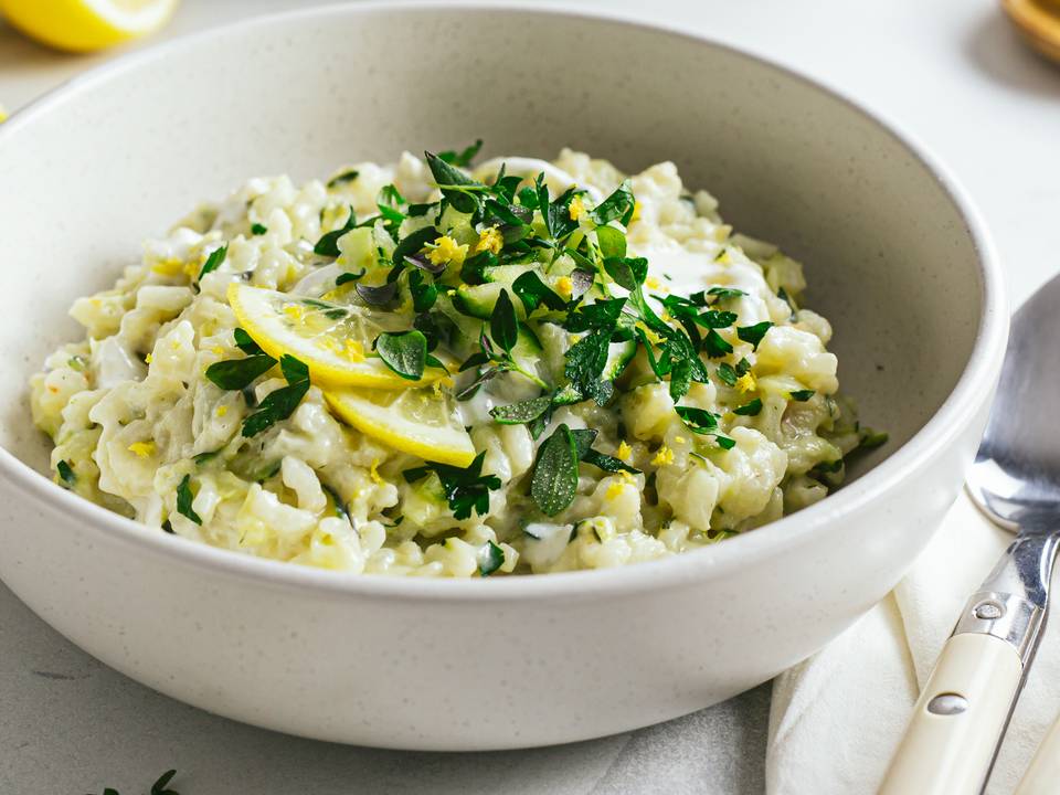 Creamy Courgette Risotto Recipe | Foodaciously