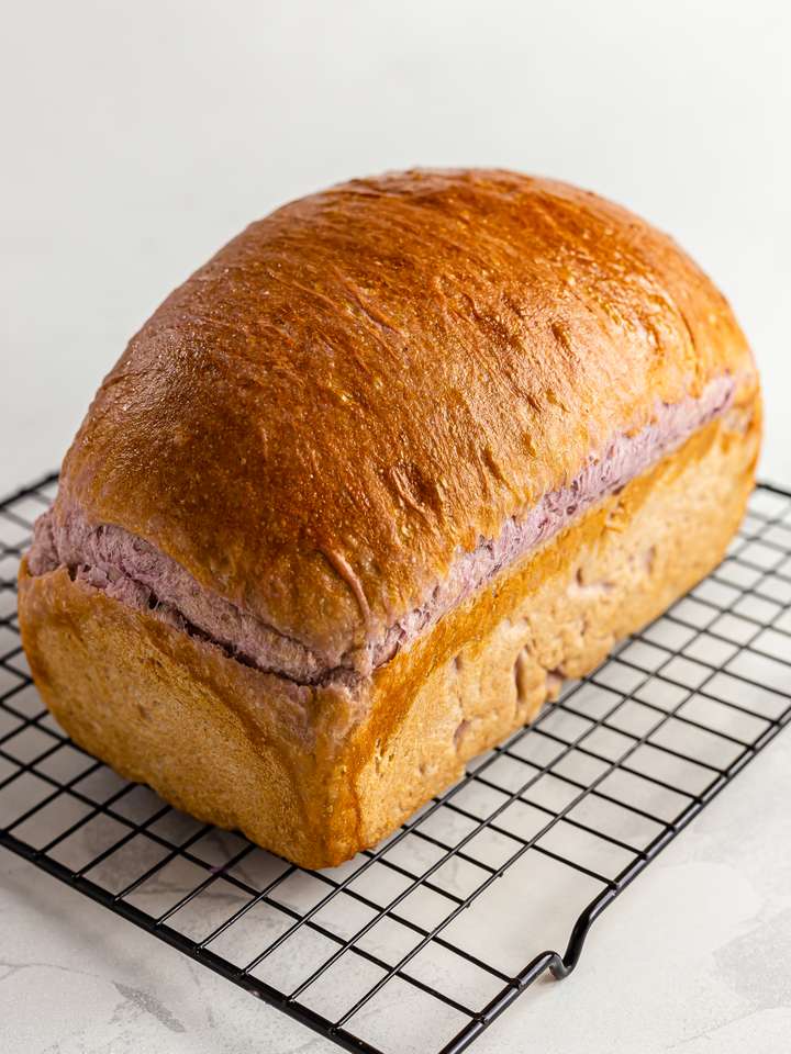 Ube Bread (Fluffy Loaf with Vegan Ube Butter) | Foodaciously