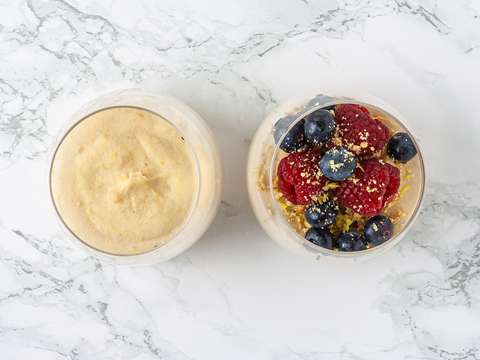 Vegan Lemon Posset Recipe with Berries | Foodaciously