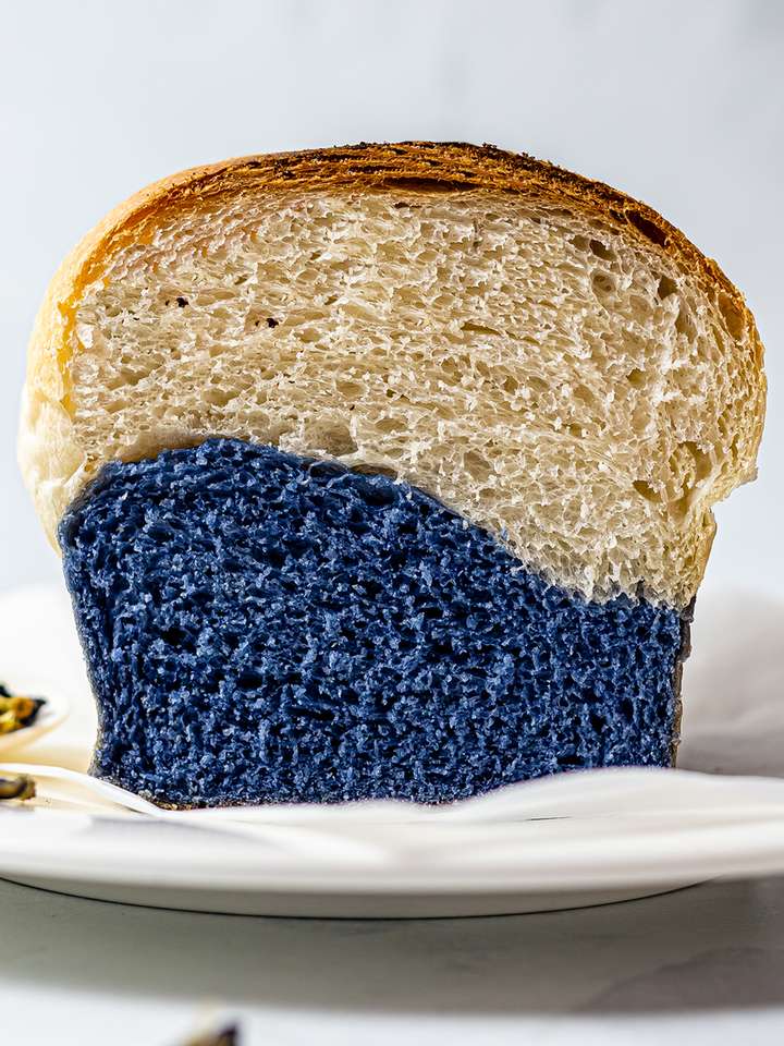 Butterfly Pea Bread (Braided Blue Milk Bread) | Foodaciously