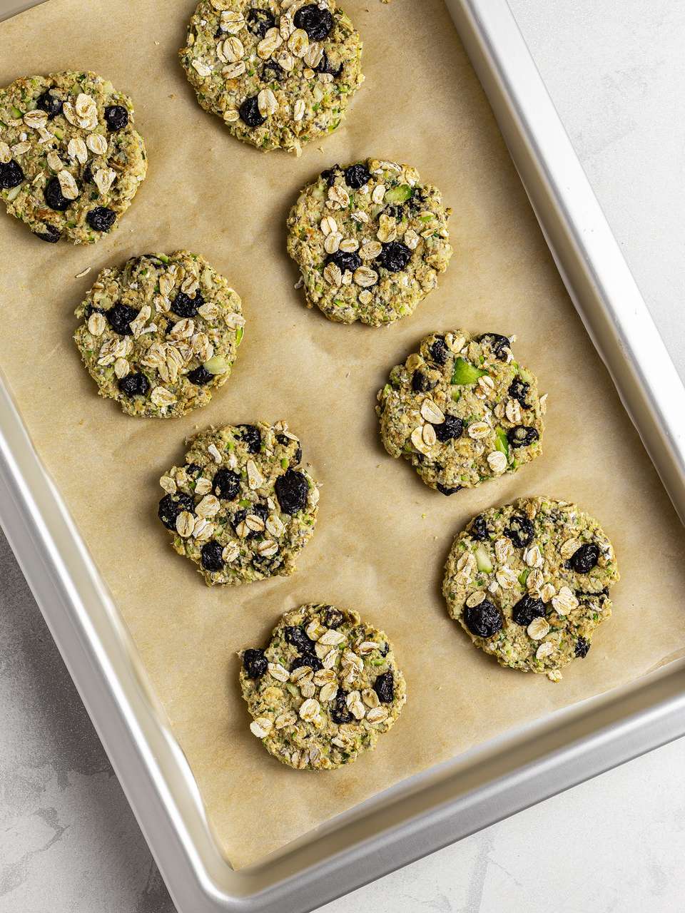 Vegan Zucchini Cookies with Blueberries | Foodaciously