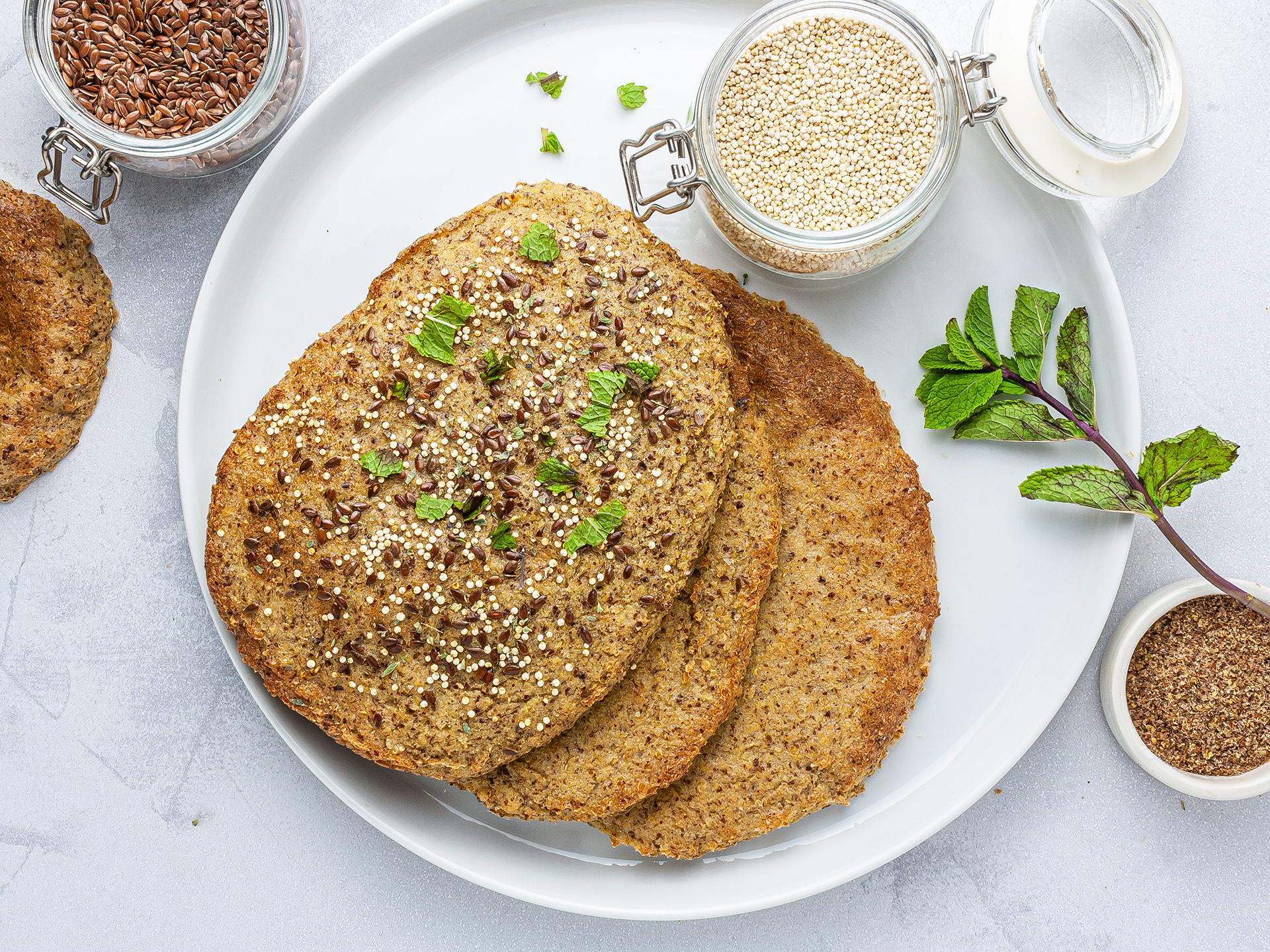 Gluten-Free Quinoa Flatbread Recipe | Foodaciously